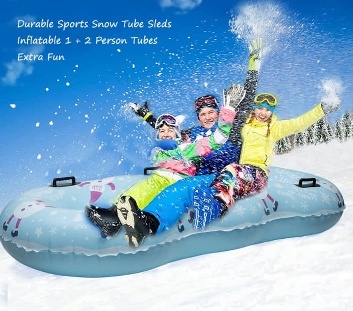 Heavy Duty 3 Person Winter Snow Tube Sled - Yiwu Sunrise Inflatable ...
