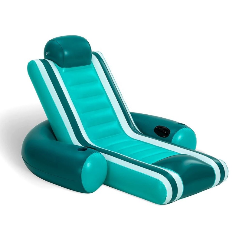 Inflatable Lounge Pool Chair with Cup Holder - Yiwu Sunrise Inflatable ...