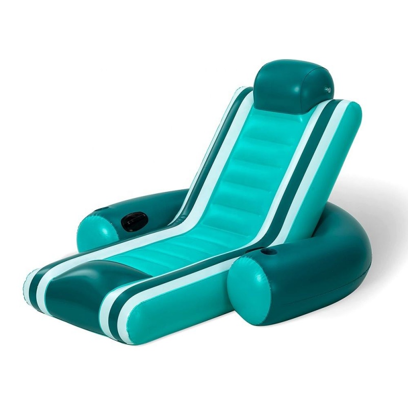 Inflatable Lounge Pool Chair with Cup Holder - Yiwu Sunrise Inflatable ...